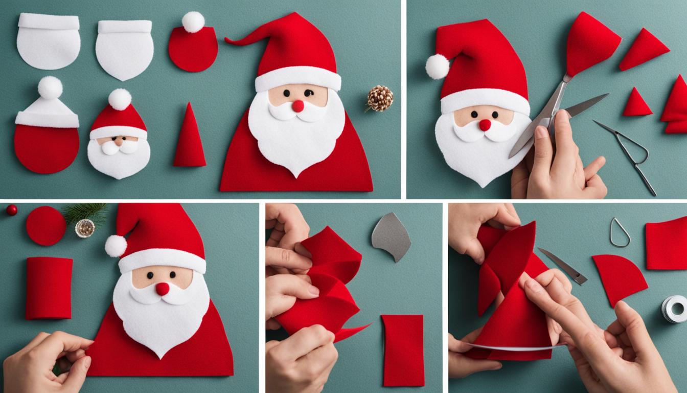Weihnachtsmänner aus Filz basteln – Einfache Anleitung